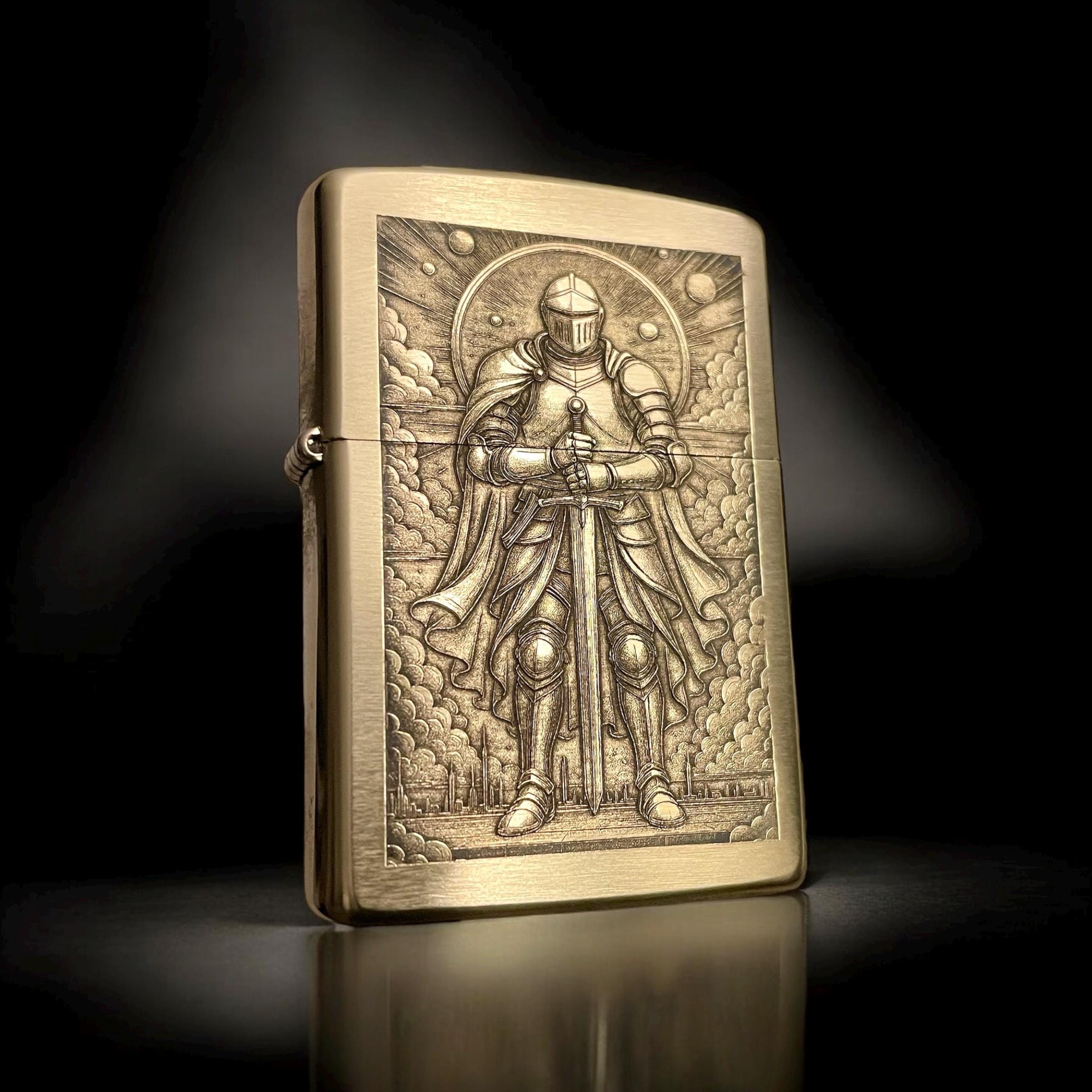 Engraved Knight Zippo Lighter: Medieval Armor, Fantasy Gift - Etsy
