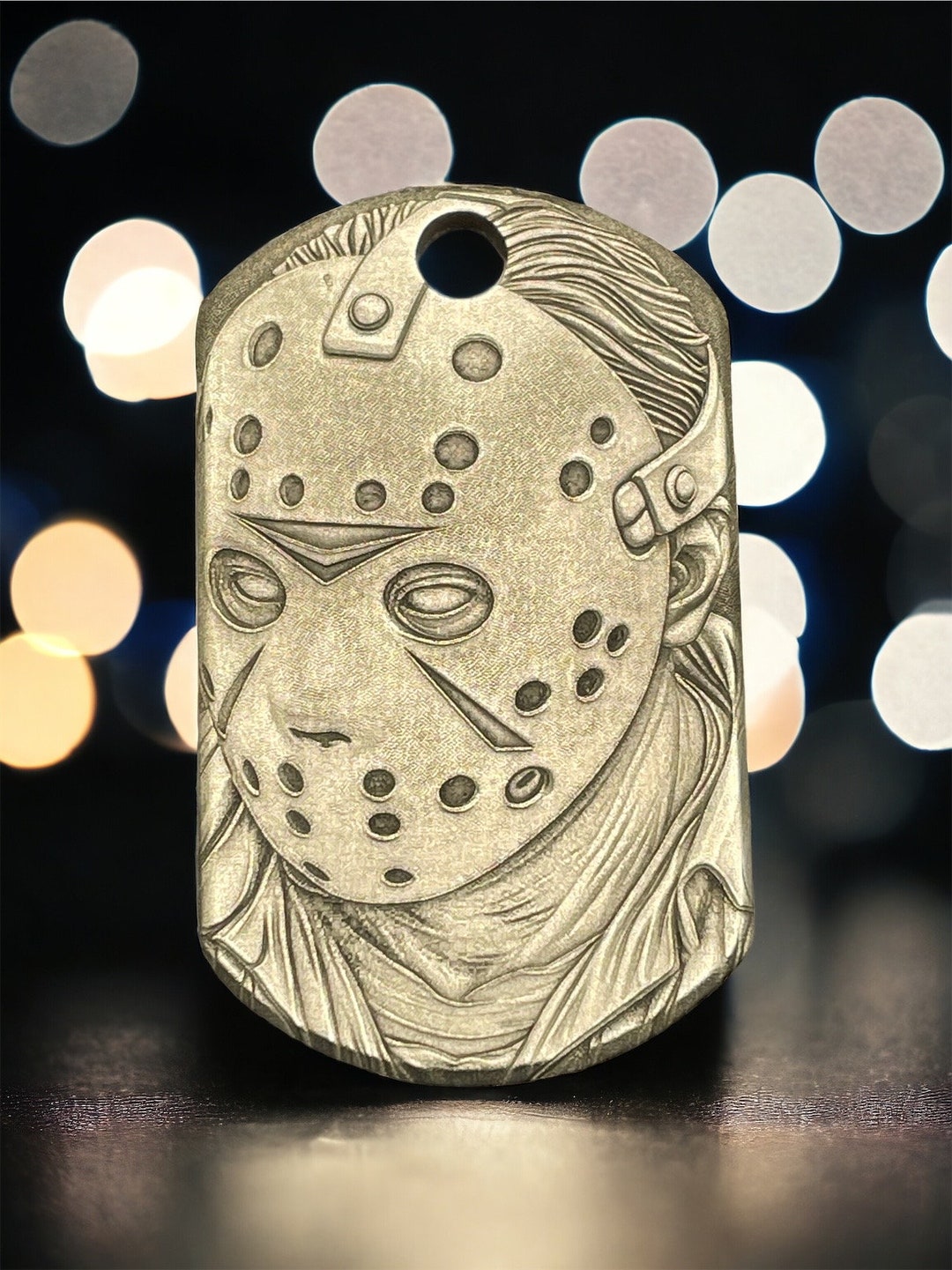 Horror Icon - Jason Vorhees Brass Dog Tag Necklace/keychain Engraving ...
