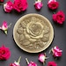 Eternally Enchanting Flower - Brass Coin With Rose (double-sided) - Etsy