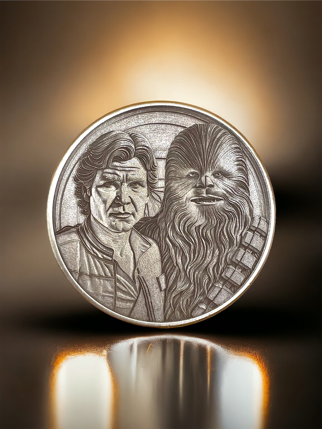 Legendary Companions - Brass Coin With Han Solo Chewbacca, and ...