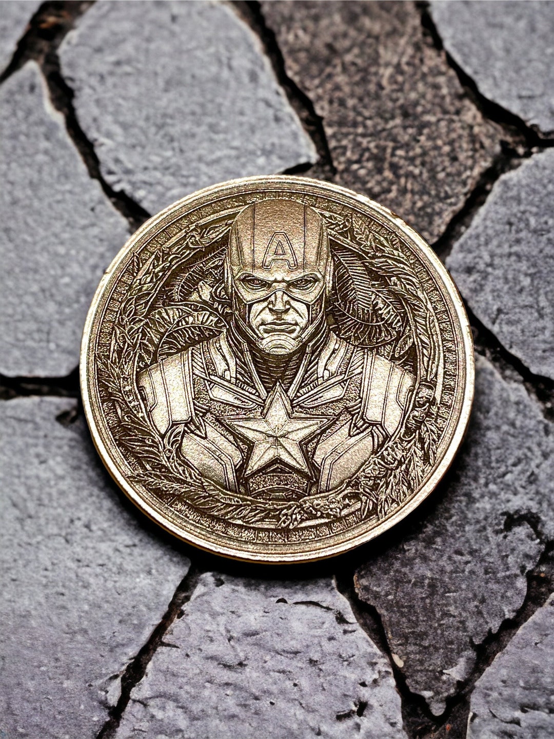 Star-spangled Sentinel - Captain America Brass Coin (double-sided) - Etsy
