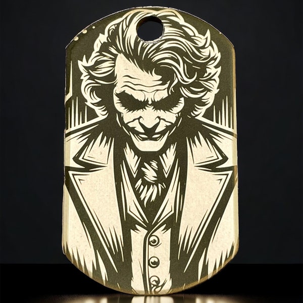 Joker Dog Tag - Etsy