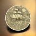 High Seas Adventure: Brass Coin With Pirate Ship Engraving (double ...
