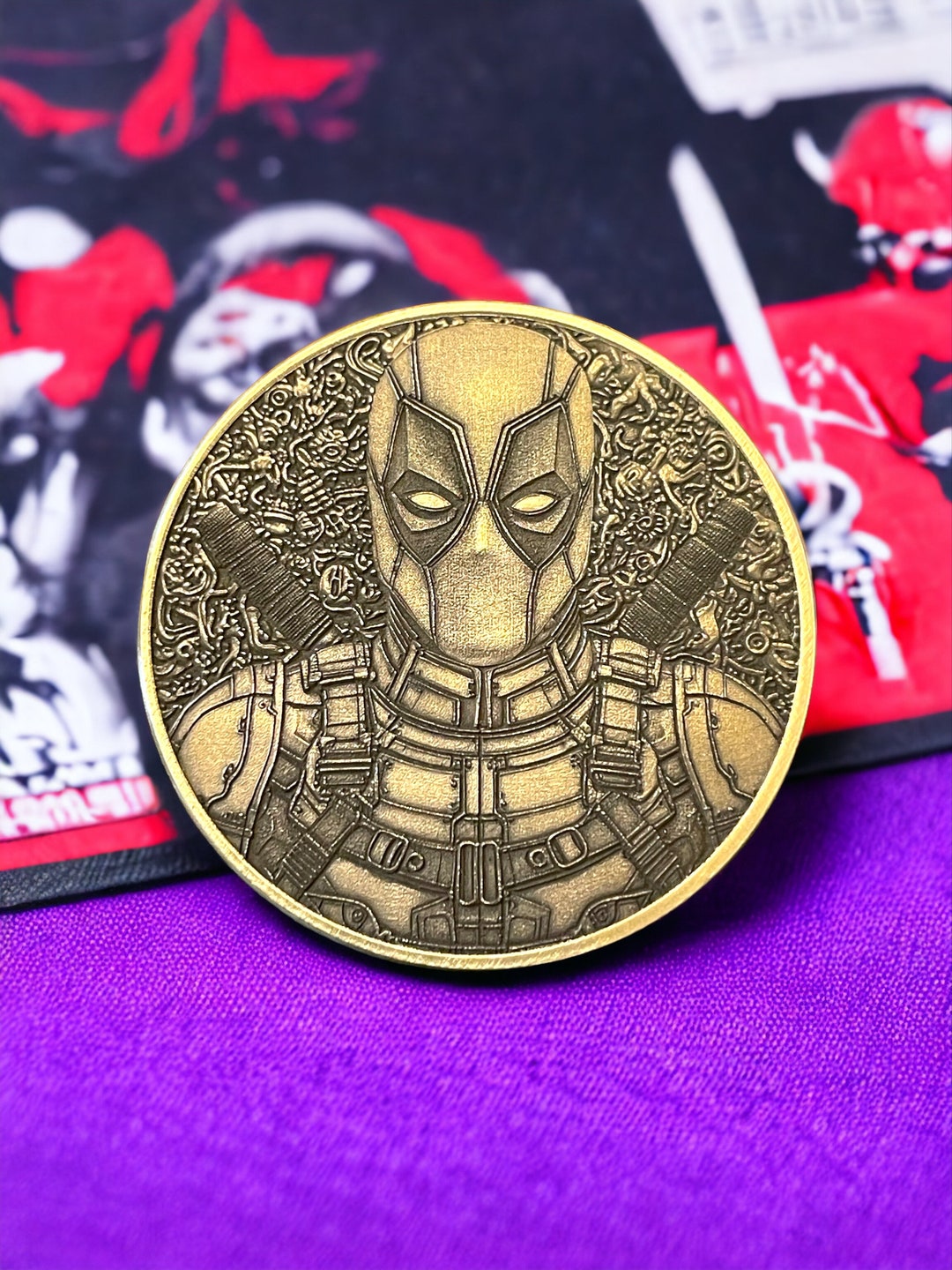 Merc With a Coin - Deadpool Engraved Brass Coin (double-sided) - Etsy