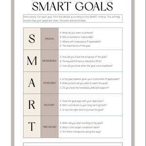 SMART Goals Planner Template – Boost Your Productivity & Stay Focused ...