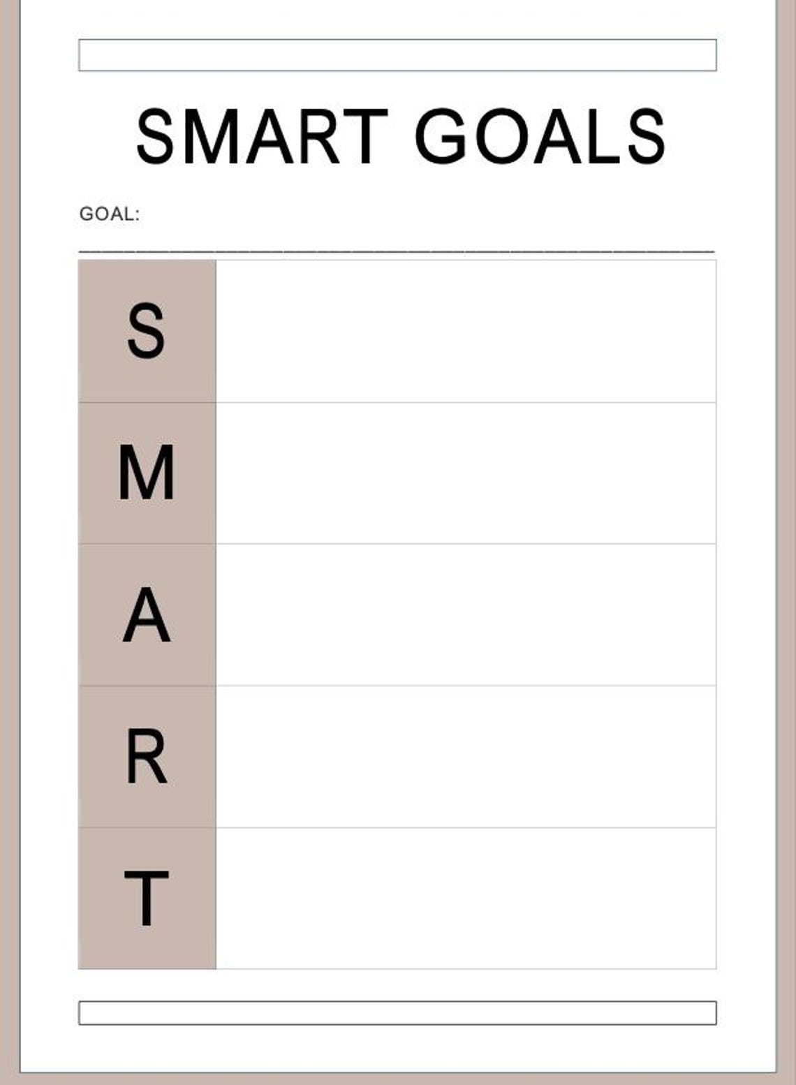 SMART Goals Planner Template – Boost Your Productivity & Stay Focused ...