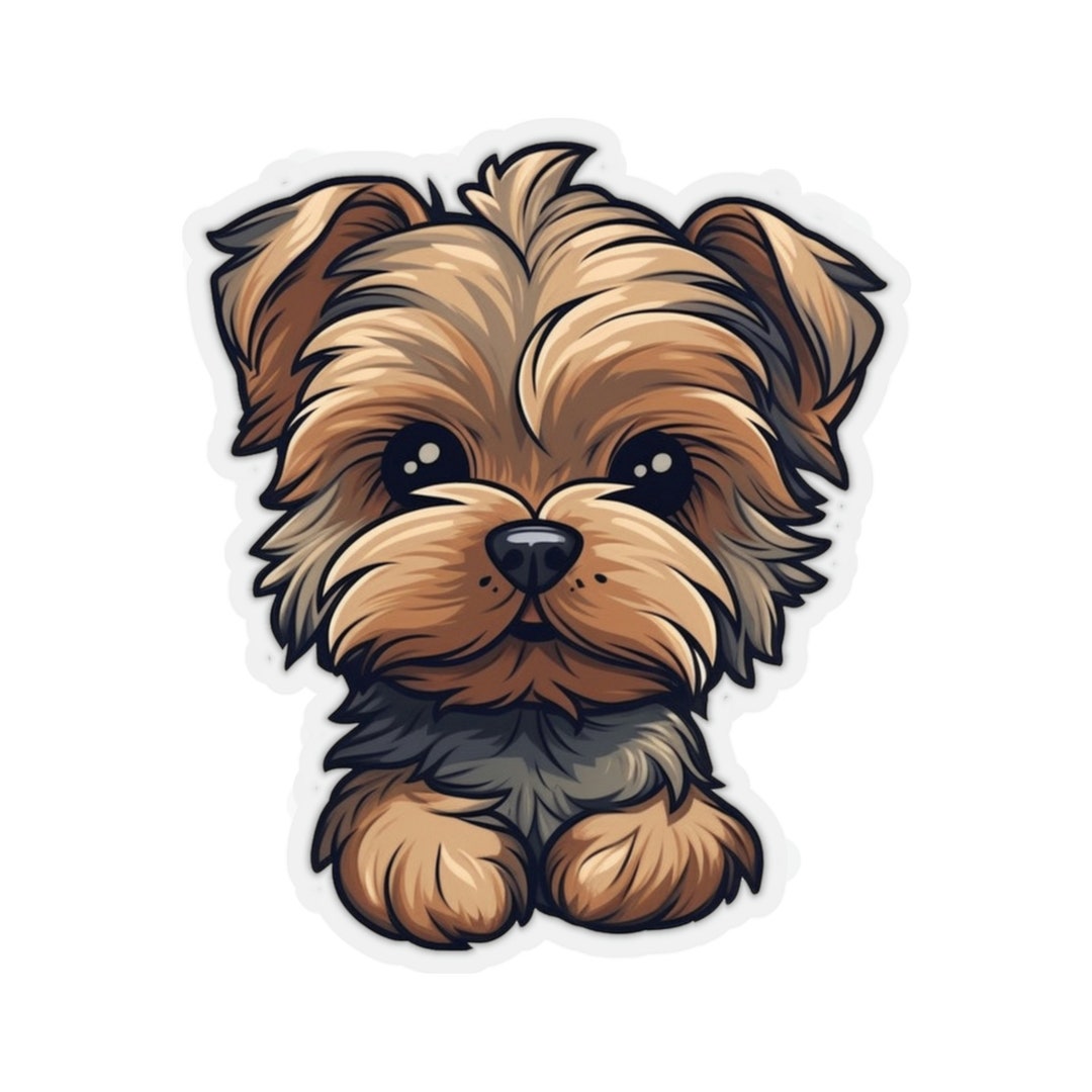 Cute Chibi Yorkshire Terrier Cut Sticker Popular Stickers - Etsy