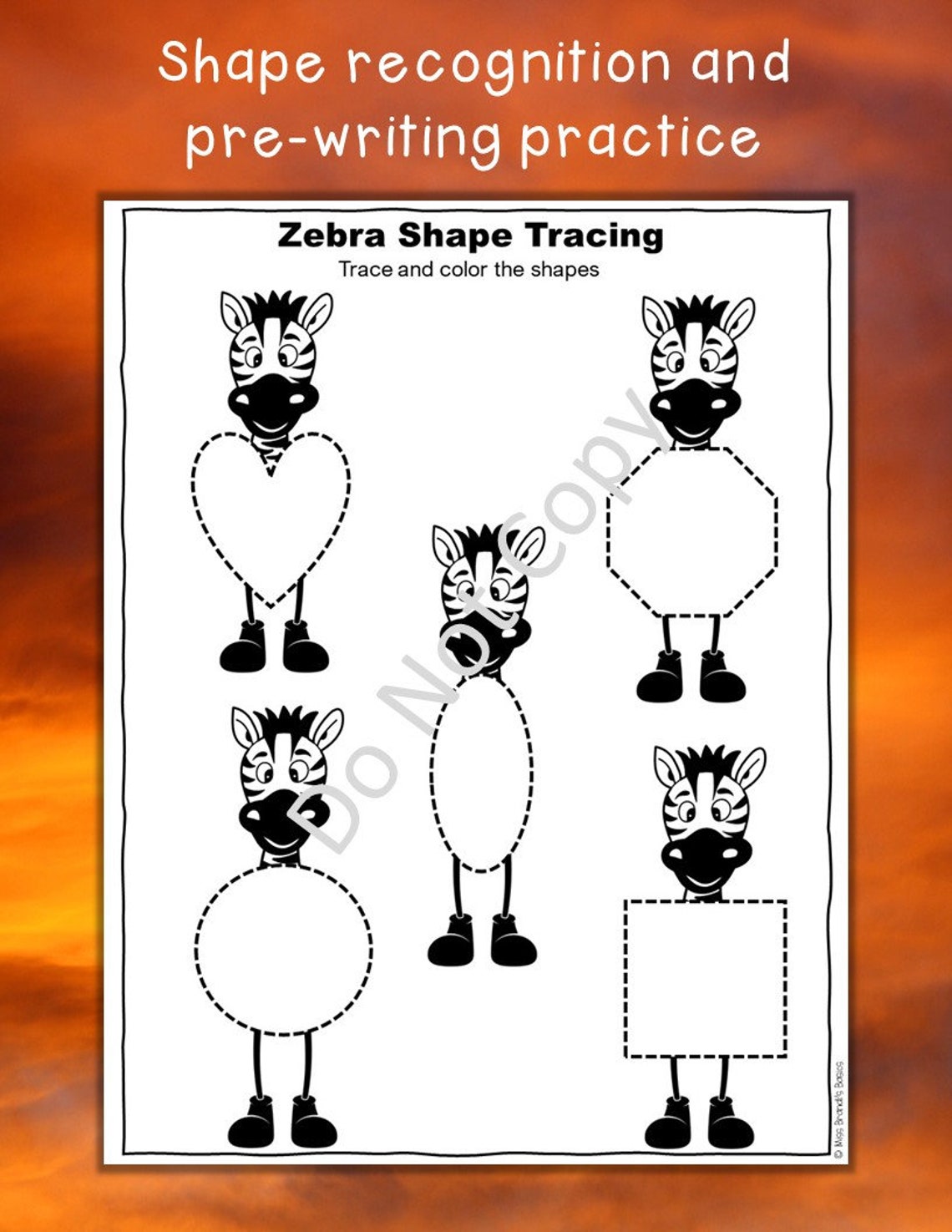 Preschool Safari Themed Worksheets Digital Download - Etsy