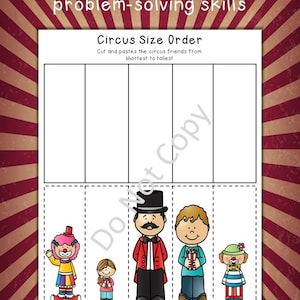 Preschool Circus Themed Worksheets Digital Download - Etsy