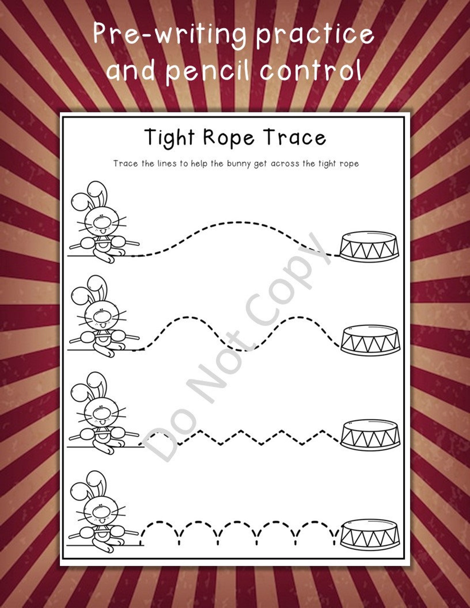 Preschool Circus Themed Worksheets Digital Download - Etsy