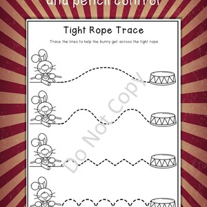 Preschool Circus Themed Worksheets Digital Download - Etsy