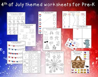 Patriotic Preschool Activities, Patriotic Preschool Worksheets, 4th of ...