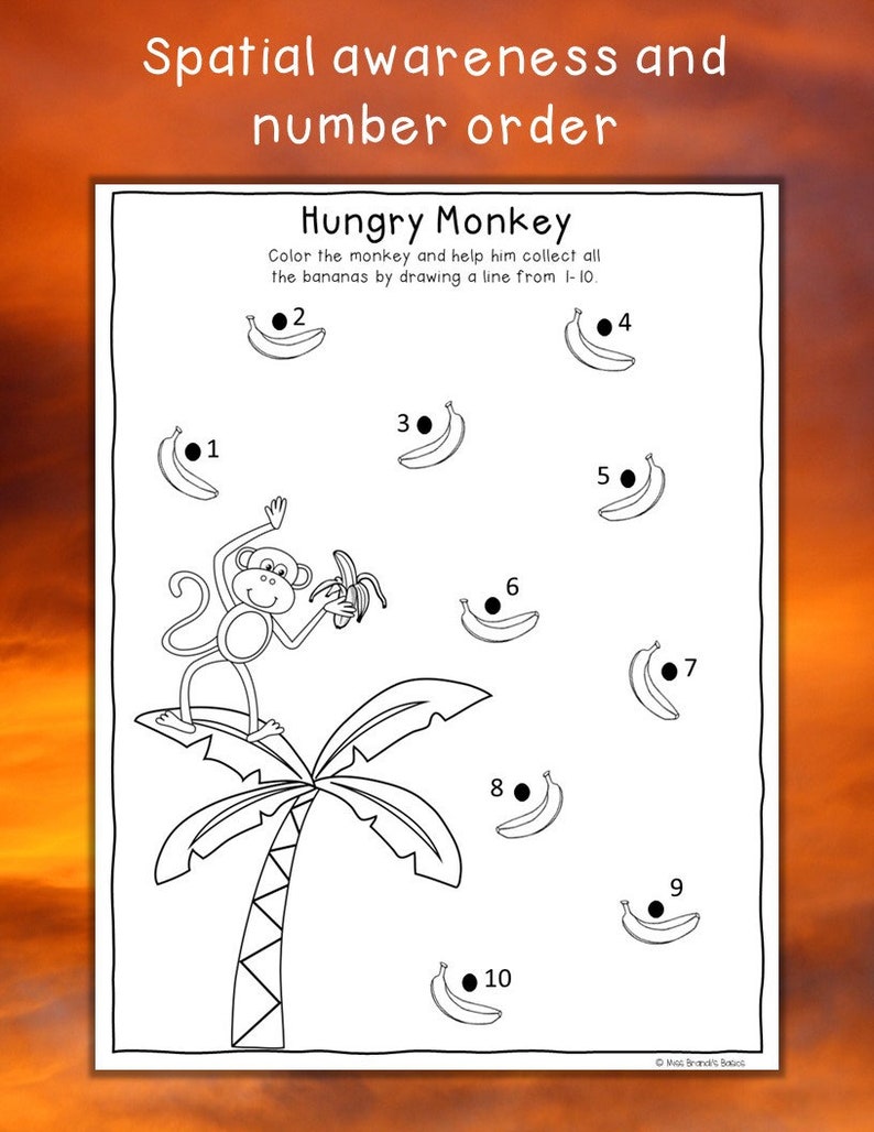Preschool Safari Themed Worksheets Digital Download - Etsy
