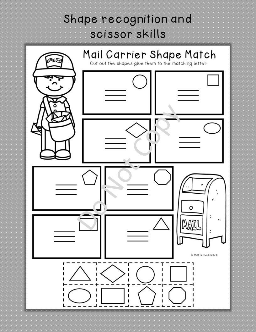 Preschool Community Helpers Themed Worksheets Digital Download - Etsy