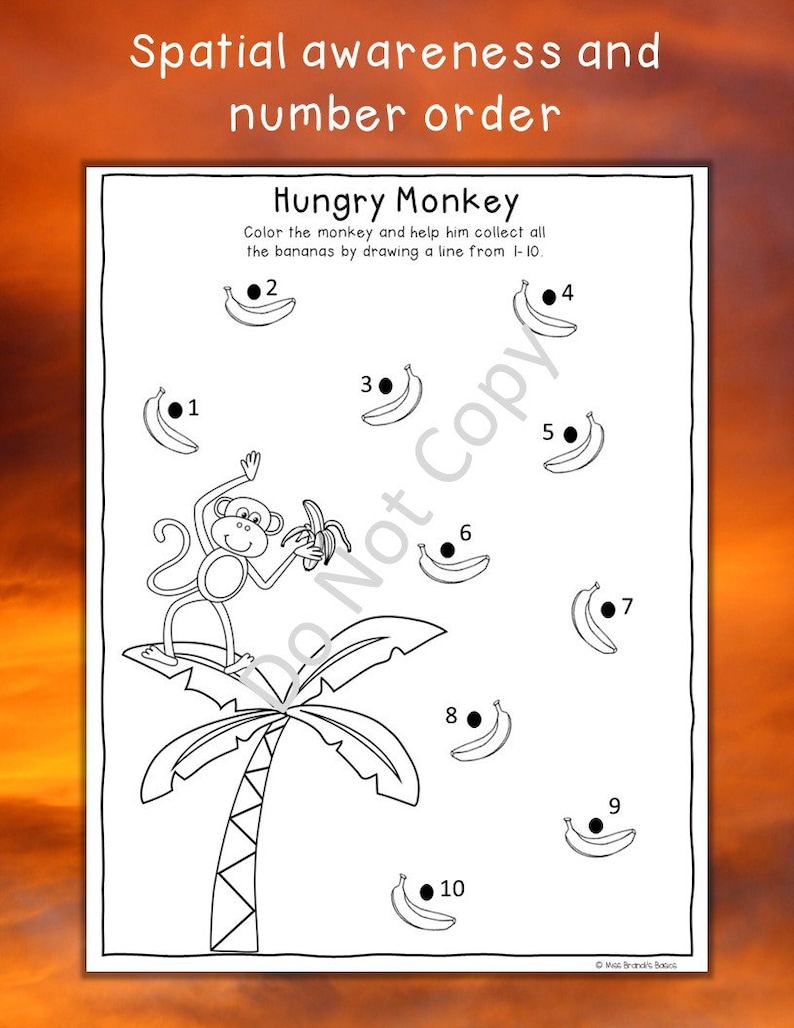 Preschool Safari Themed Worksheets Digital Download - Etsy