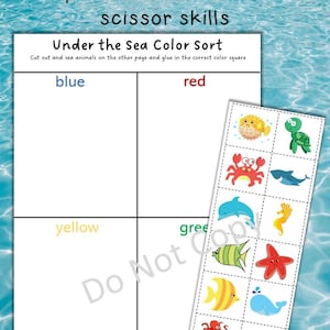 Preschool Under the Sea Themed Worksheets Digital Download - Etsy