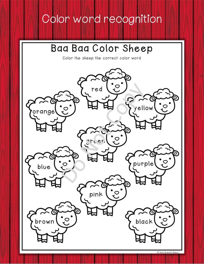 Preschool Farm Themed Worksheets Digital Download - Etsy