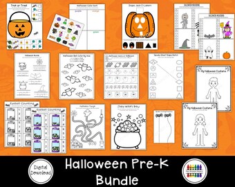Worksheets for Kids Printable Activity Book Halloween Preschool ...