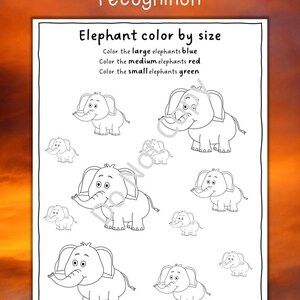Preschool Safari Themed Worksheets Digital Download - Etsy