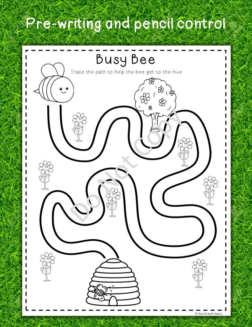 Preschool Bug Themed Worksheets Digital Download - Etsy