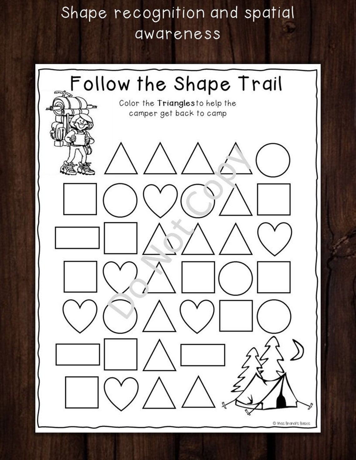 Preschool Camping Themed Worksheets Digital Download - Etsy