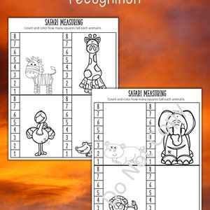 Preschool Safari Themed Worksheets Digital Download - Etsy