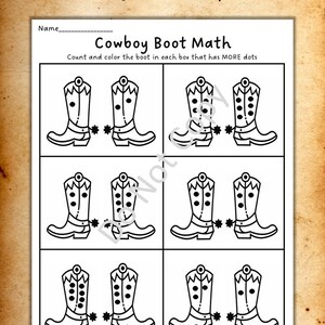 Preschool Wild West Themed Worksheets Digital Download - Etsy