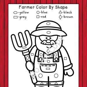Preschool Farm Themed Worksheets Digital Download - Etsy