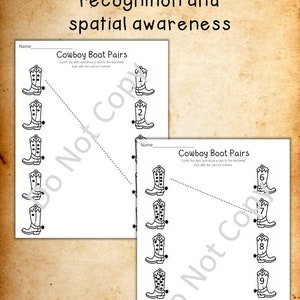 Preschool Wild West Themed Worksheets Digital Download - Etsy