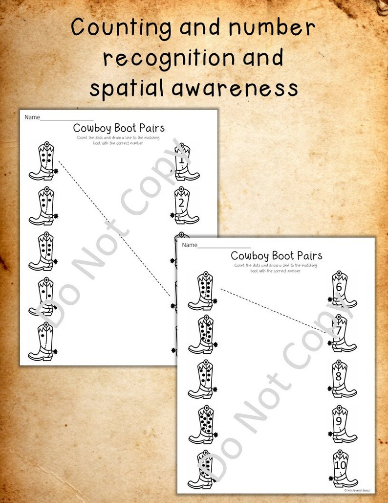 Preschool Wild West Themed Worksheets Digital Download - Etsy