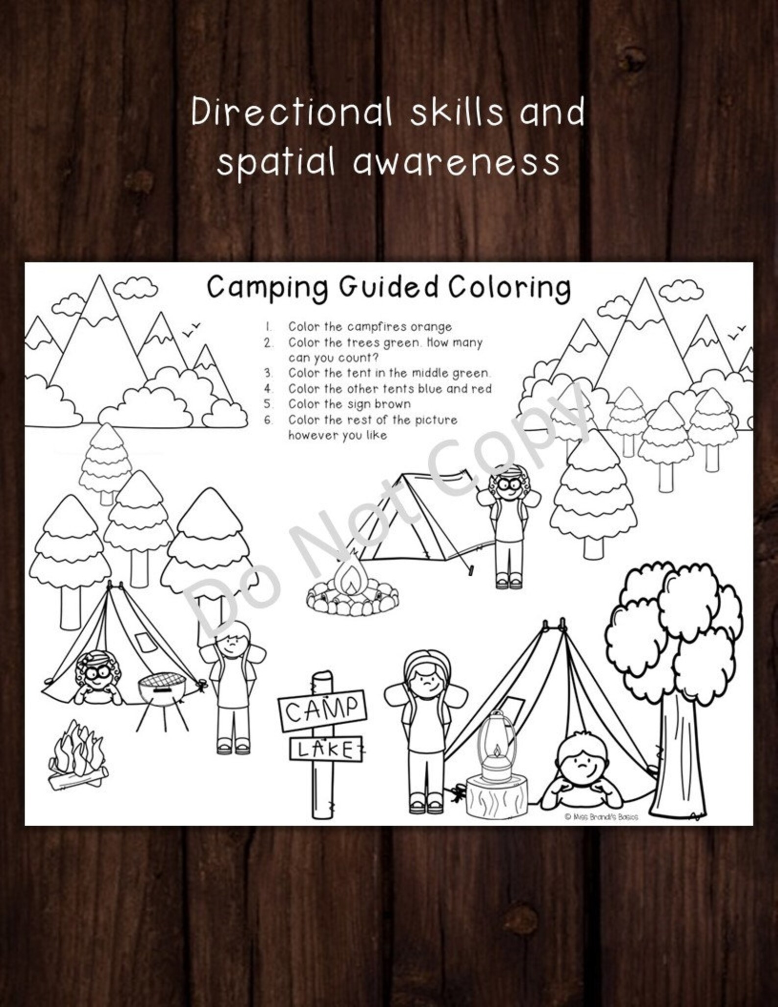 Preschool Camping Themed Worksheets Digital Download - Etsy