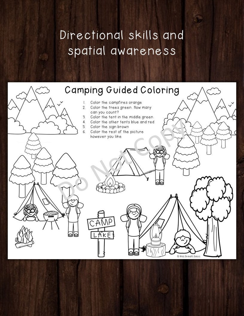Preschool Camping Themed Worksheets Digital Download - Etsy