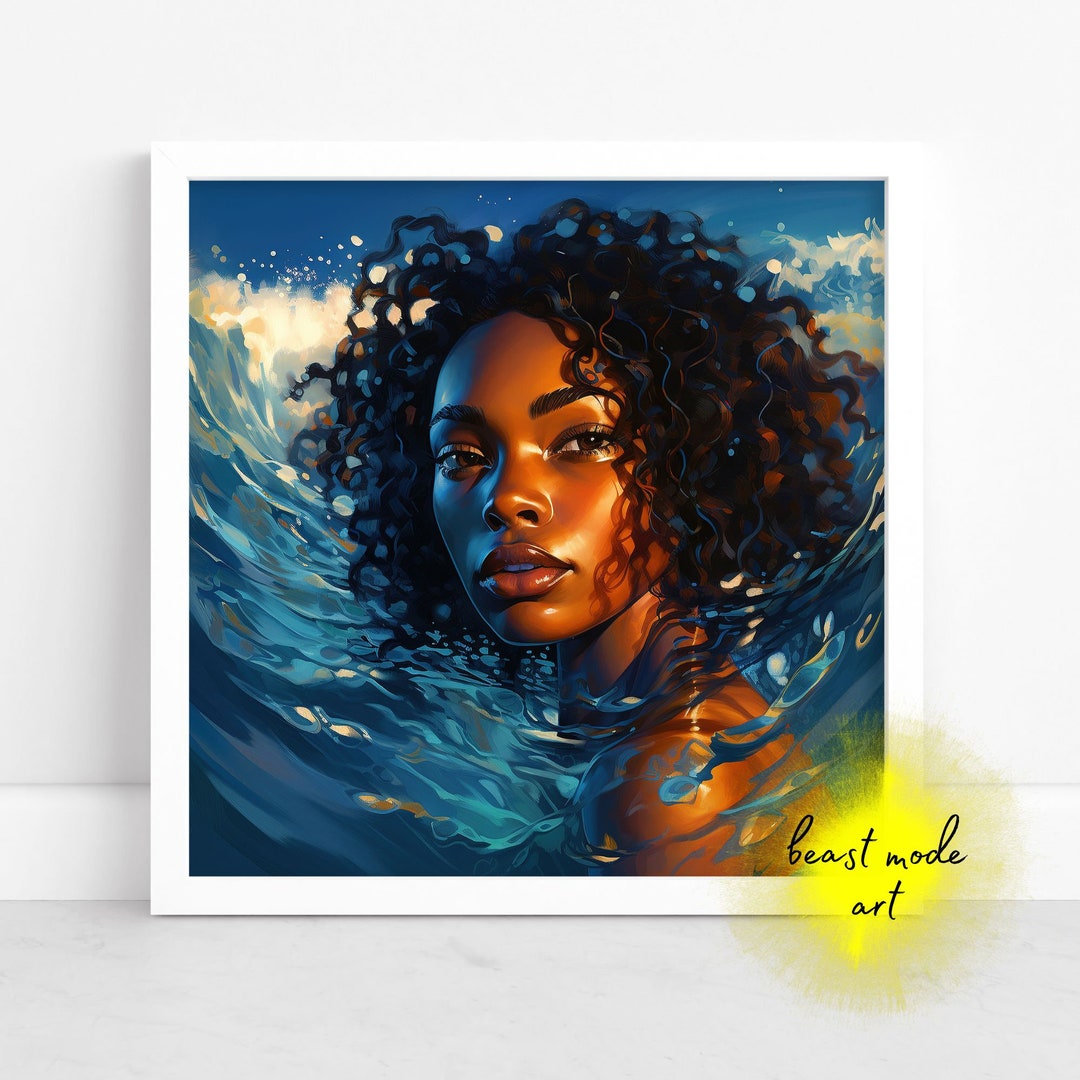 Orisha Painting Yemaya Art PNG African Ocean Water Goddess - Etsy