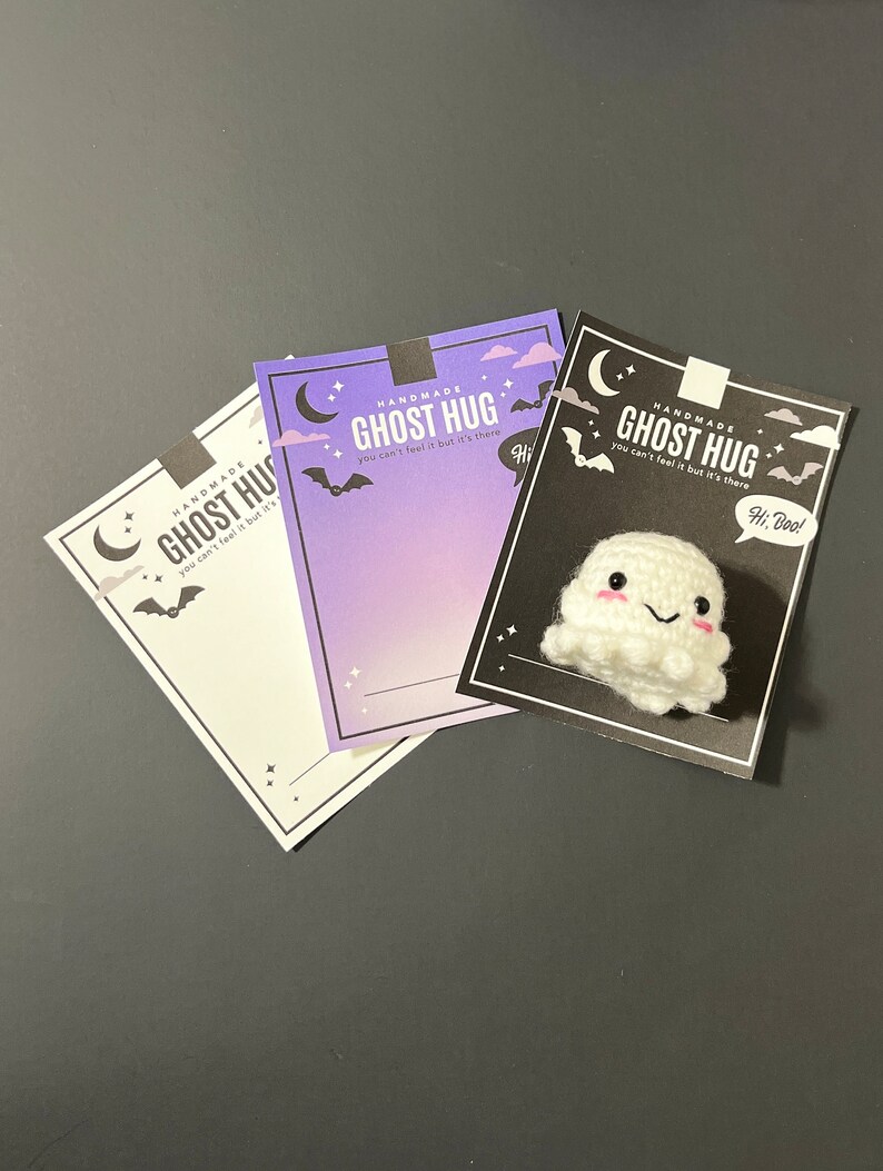 Mini Ghost Hug Crochet Ghost Amigurumi Ghost Halloween Gift Pocket Pet ...