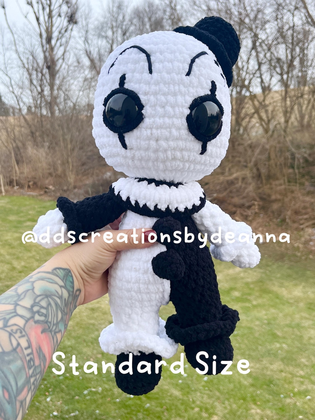 Art the Clown Amigurumi – Handmade Horror Crochet Plushie, Slasher ...