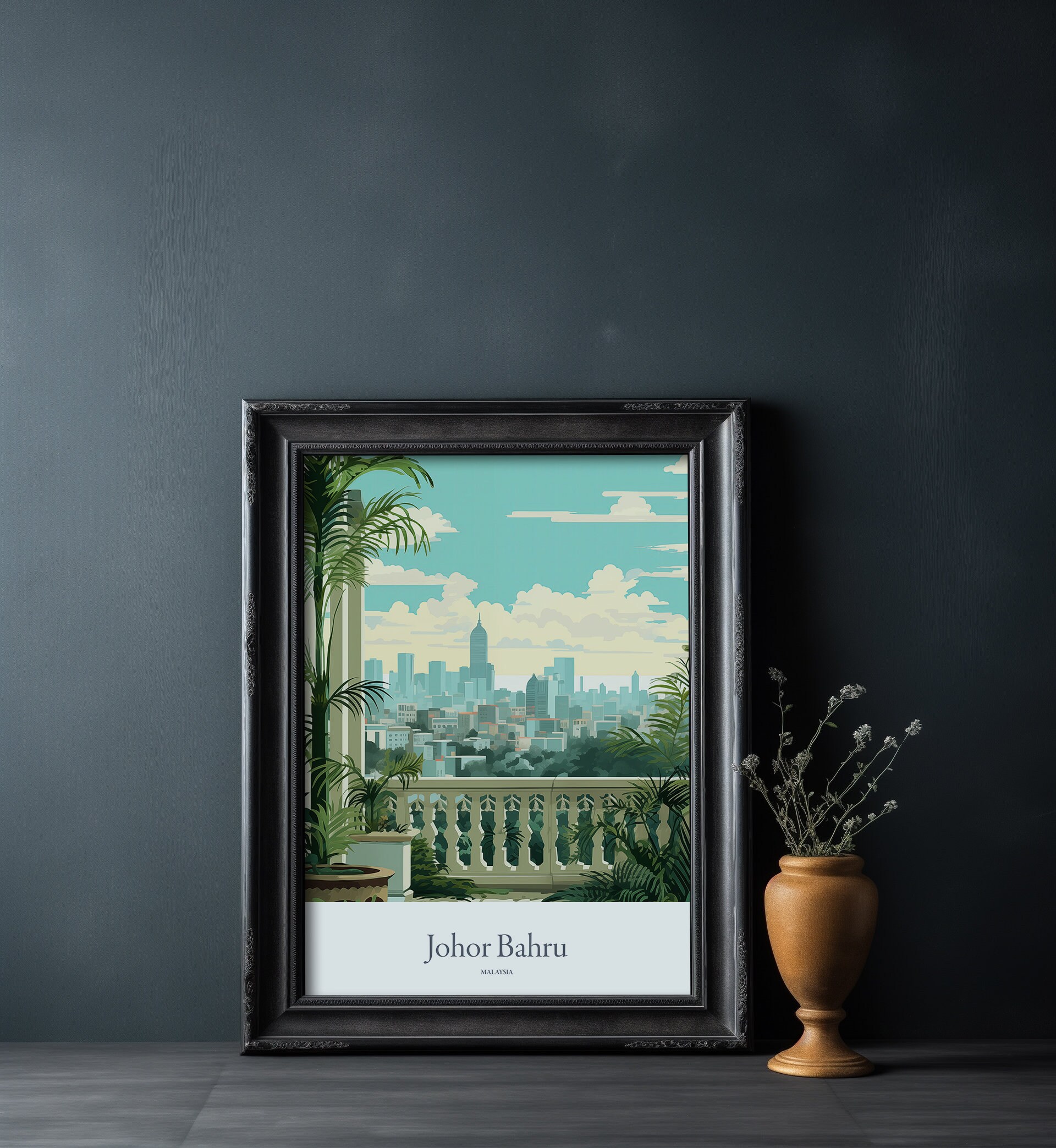 Johor Bahru Print Johor Bahru Poster Johor Bahru Gift Malaysia Souvenir ...