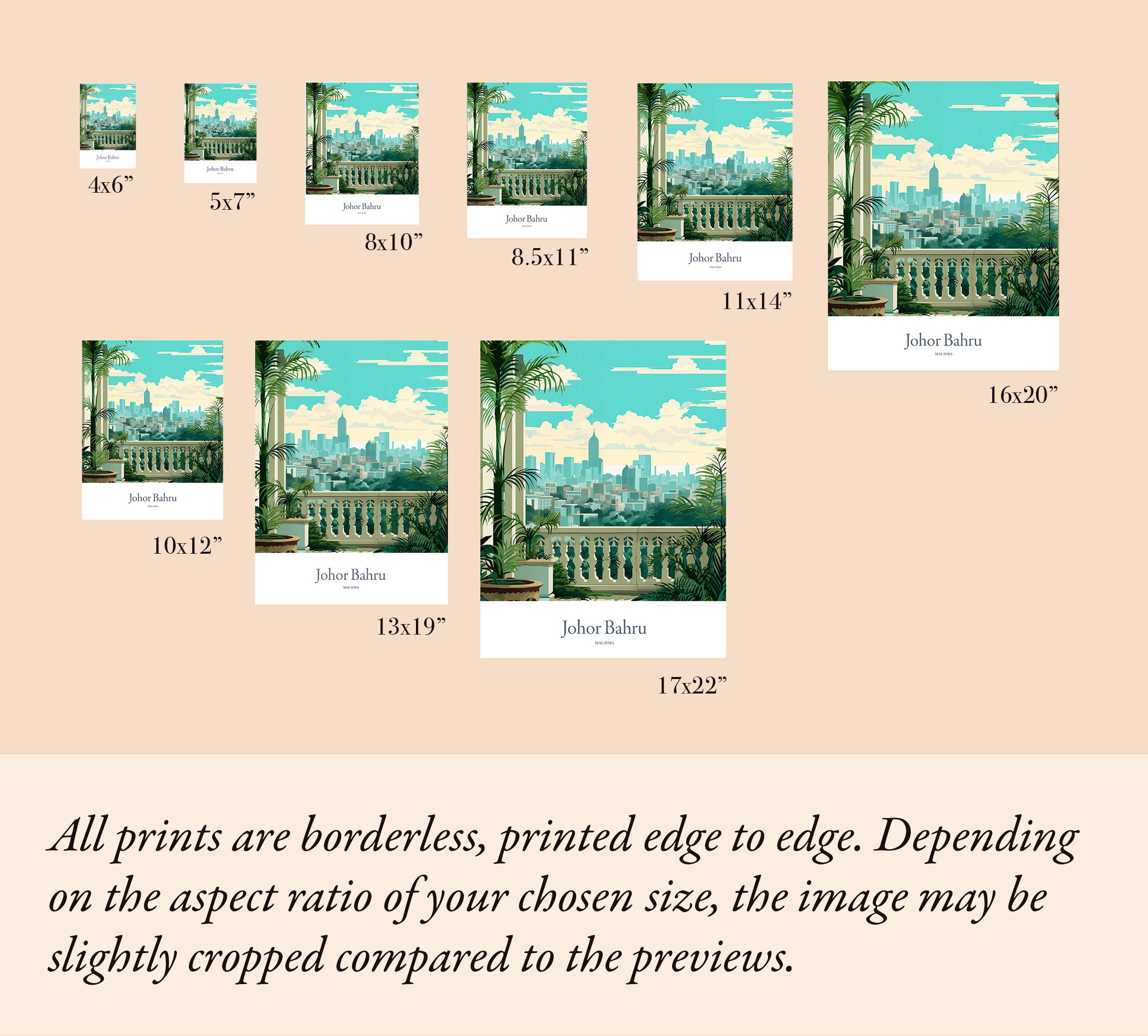 Johor Bahru Print Johor Bahru Poster Johor Bahru Gift Malaysia Souvenir ...