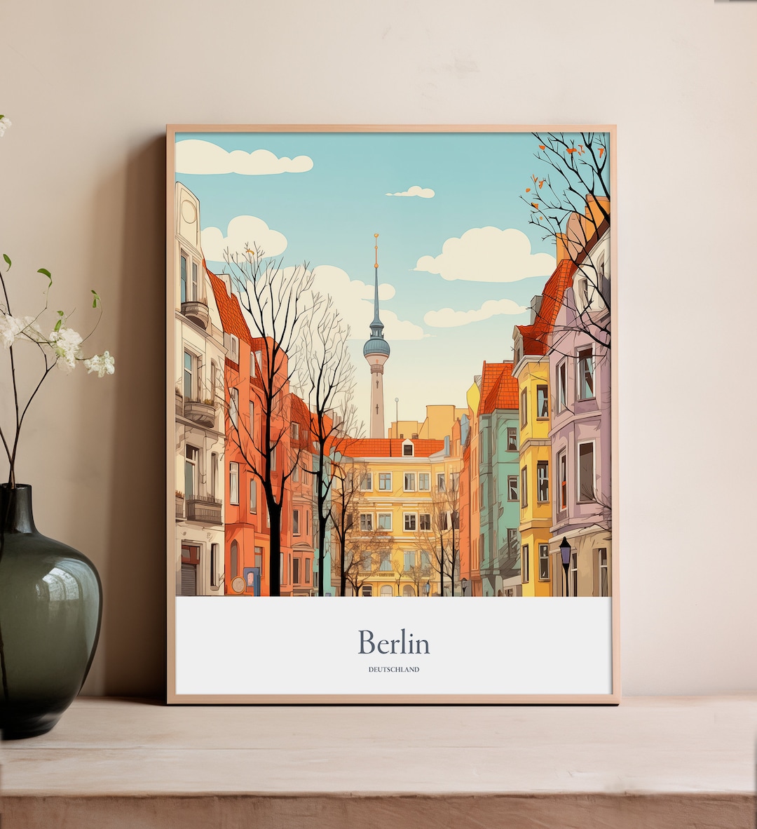 Berlin Print Berlin Poster Berlin Gift Germany Souvenir Berlin Wall Art ...
