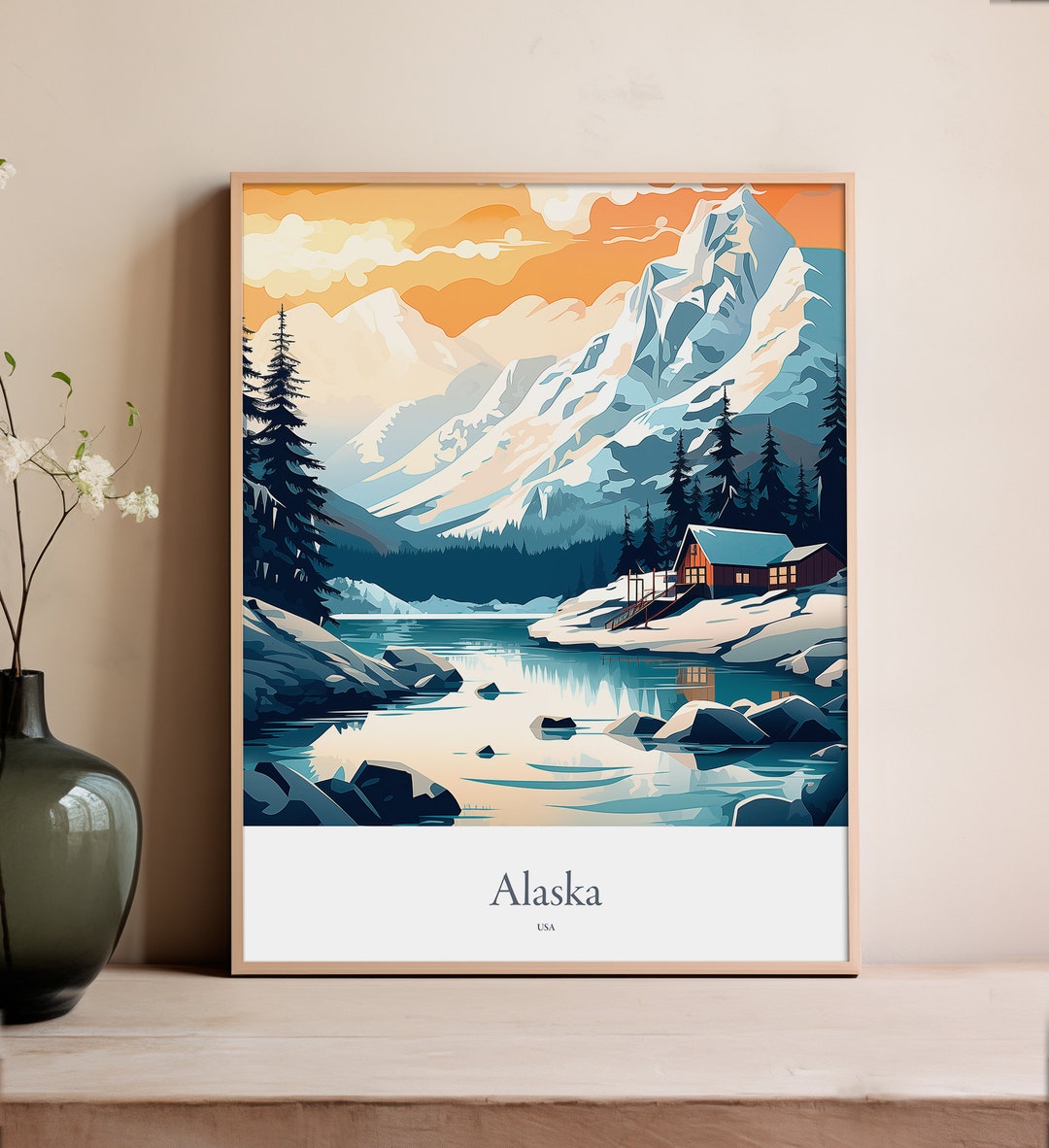 Alaska Print Alaska Poster Alaska Gift USA Souvenir Alaska Wall Art ...