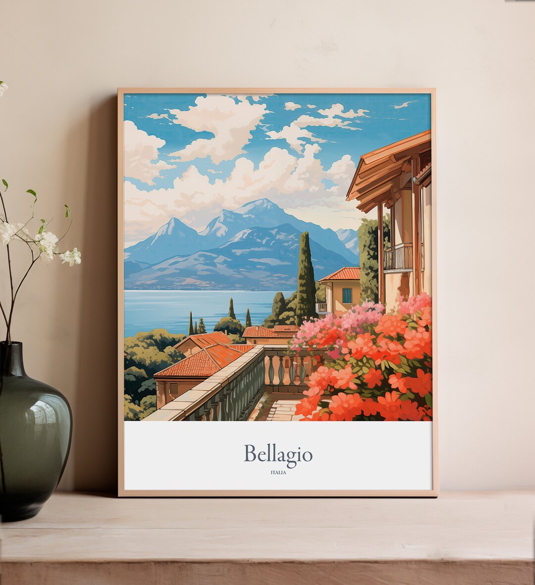 Bellagio Print Bellagio Poster Bellagio Gift Italy Souvenir Bellagio ...