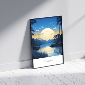 Louisiana Print Louisiana Poster Louisiana Gift USA Souvenir Louisiana ...