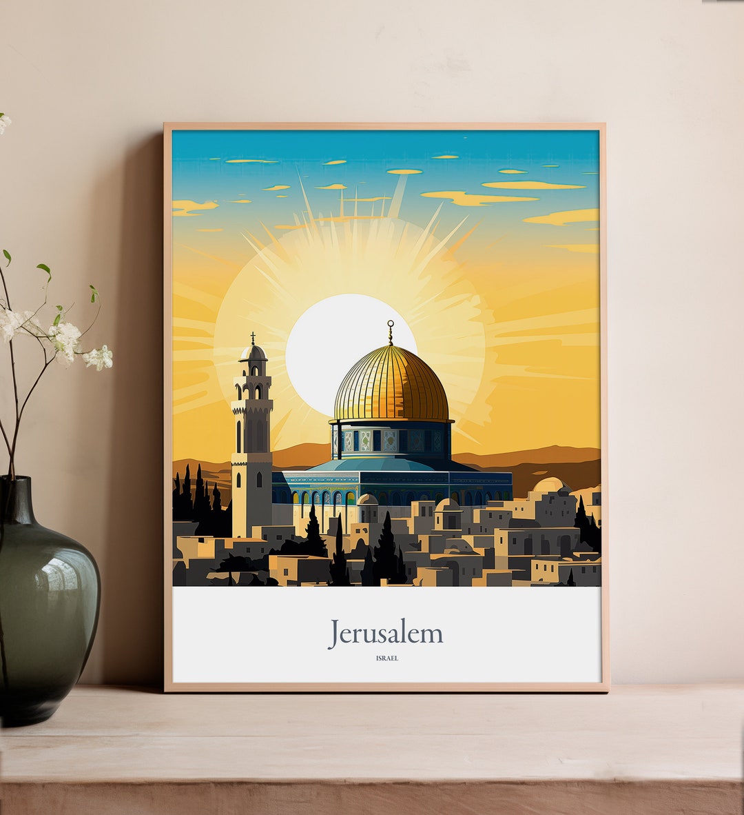 Jerusalem Print Jerusalem Poster Jerusalem Gift Israel - Etsy