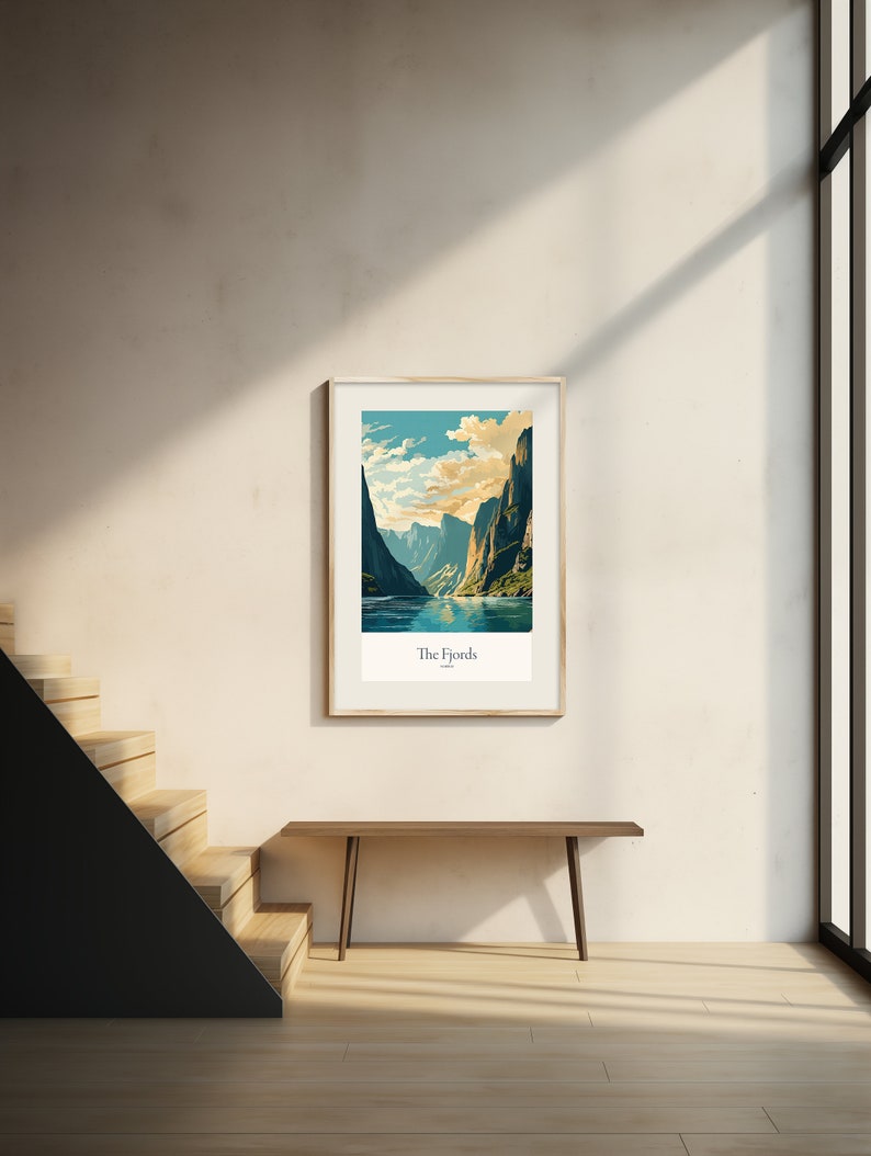 Fjords Print Fjords Poster Fjords Gift Norway Souvenir Fjords Wall Art ...