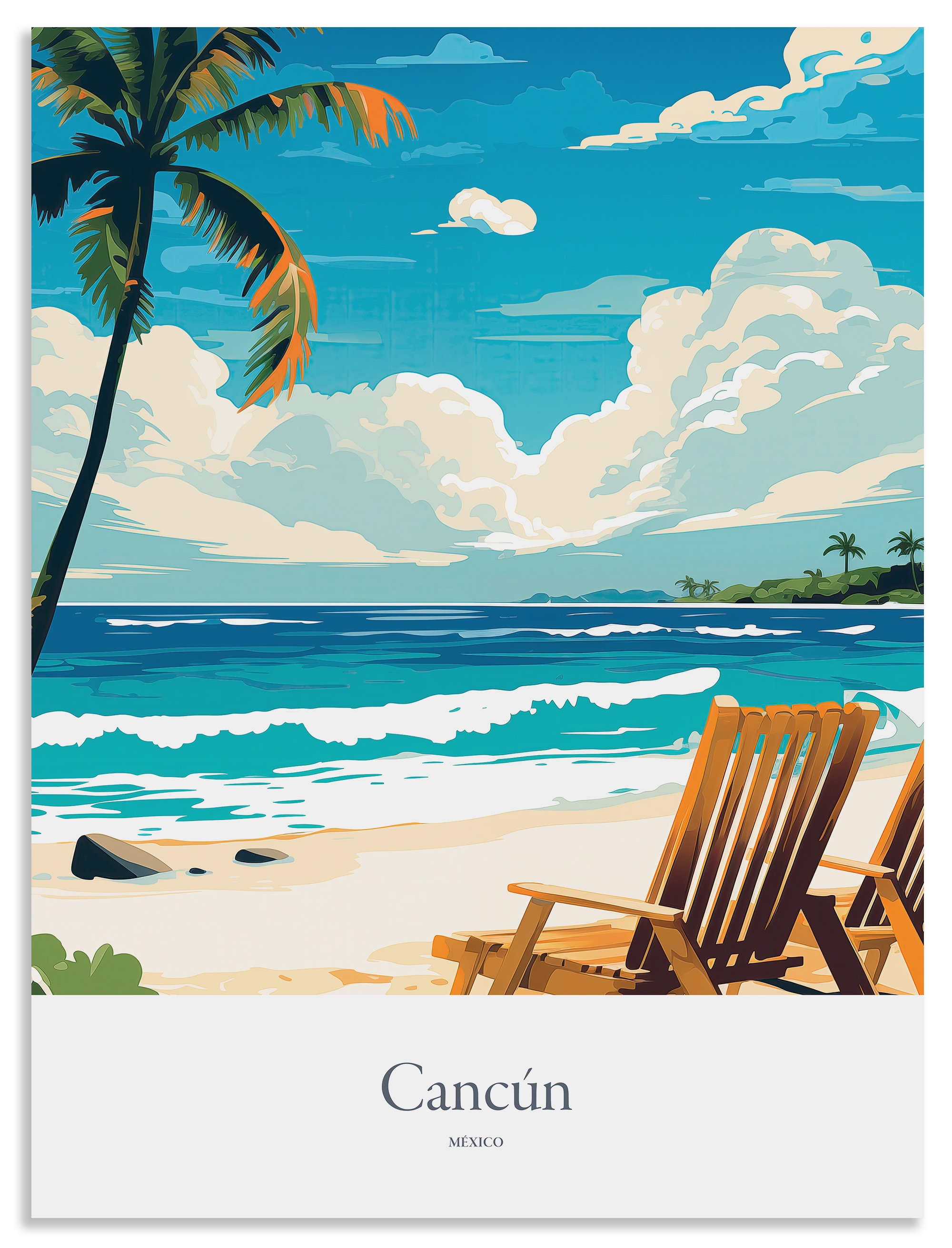 Cancún Print Cancún Poster Cancún Gift México Souvenir Cancún Wall Art ...