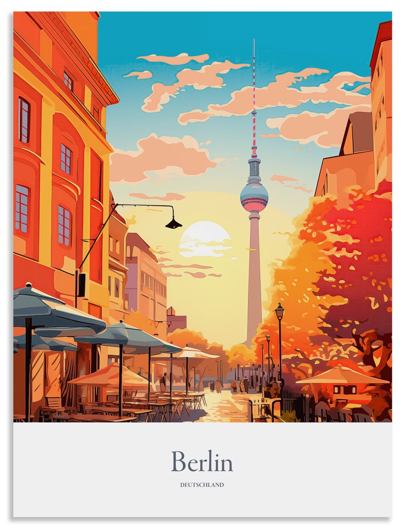 Berlin Print Berlin Poster Berlin Gift Germany Souvenir Berlin Wall Art ...