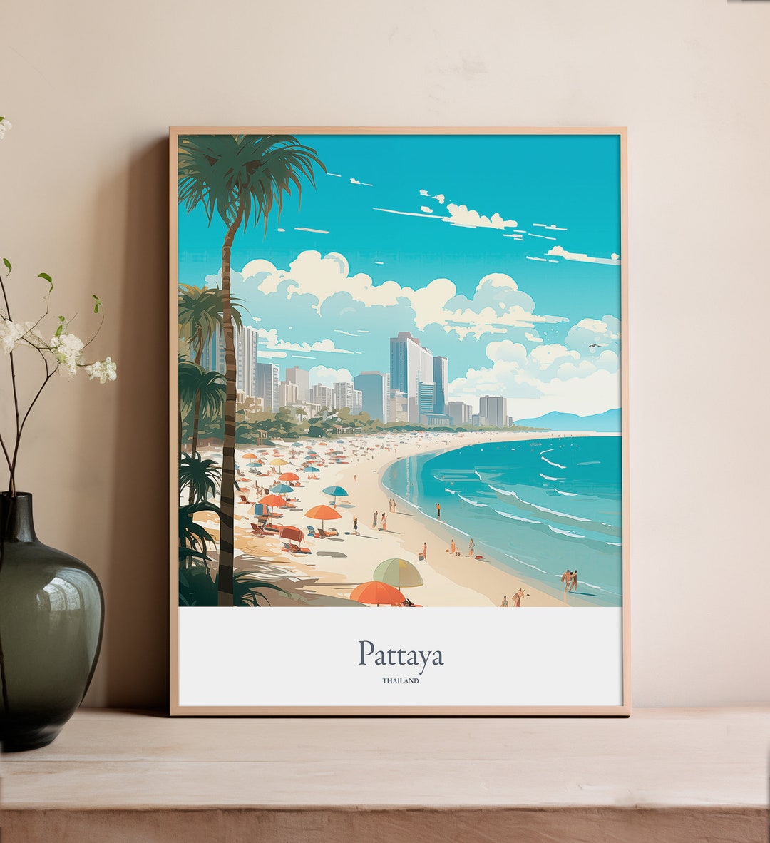 Pattaya Print Pattaya Poster Pattaya Gift Thailand Souvenir Pattaya ...