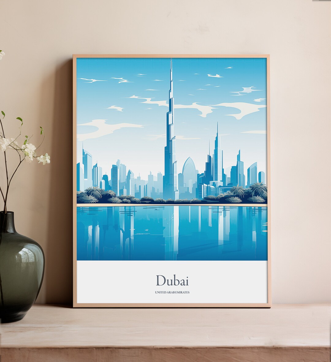Dubai Print Dubai Poster Dubai Gift United Arab Emirates Souvenir Dubai ...