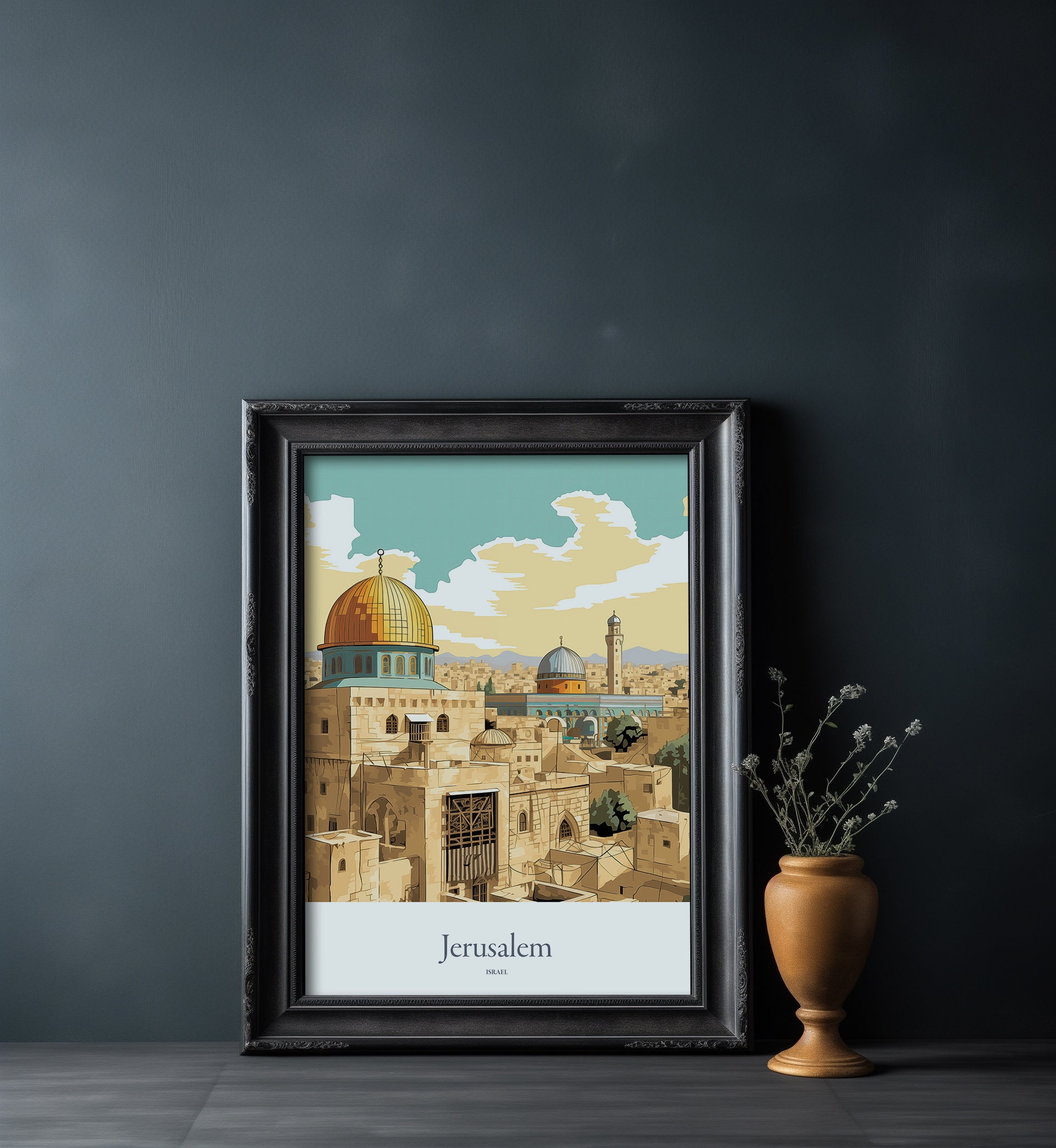 Jerusalem Print Jerusalem Poster Jerusalem Gift Israel Souvenir ...