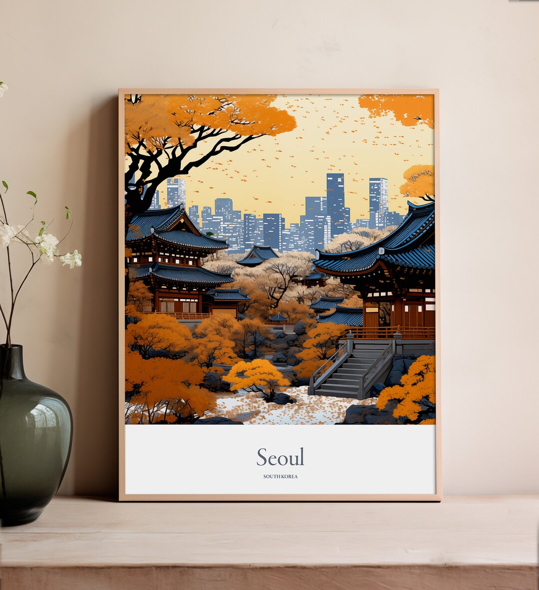 Seoul Print Seoul Poster Seoul Gift South Korea Souvenir Seoul Wall Art ...