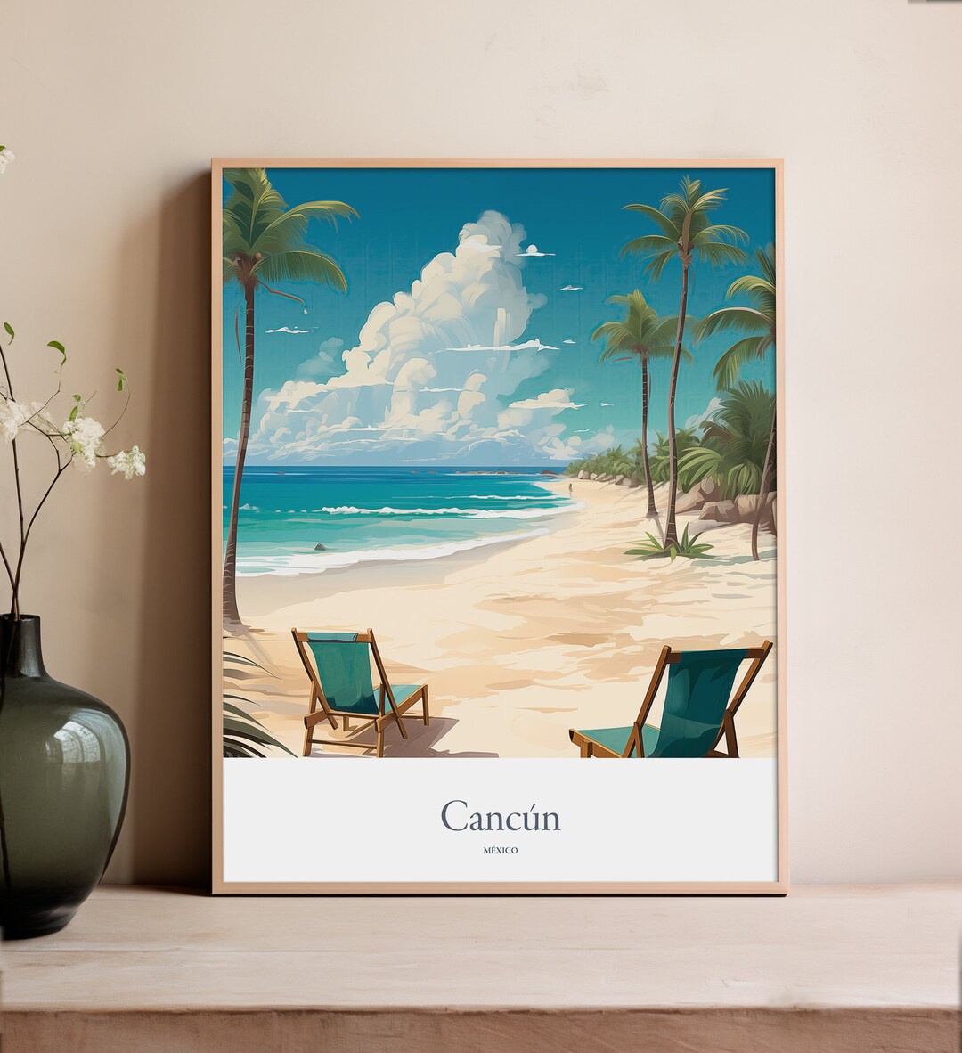 Cancún Print Cancún Poster Cancún Gift México Souvenir Cancún Wall Art ...